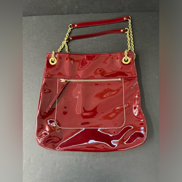 Coach | Bags | Coach Poppy Patent Leather Slim Tote Handbag Purse ...